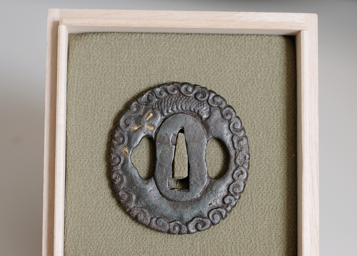 Very Rare Antique Japanese Edo Tsuba Cross and Dragon Kirishitan ...
