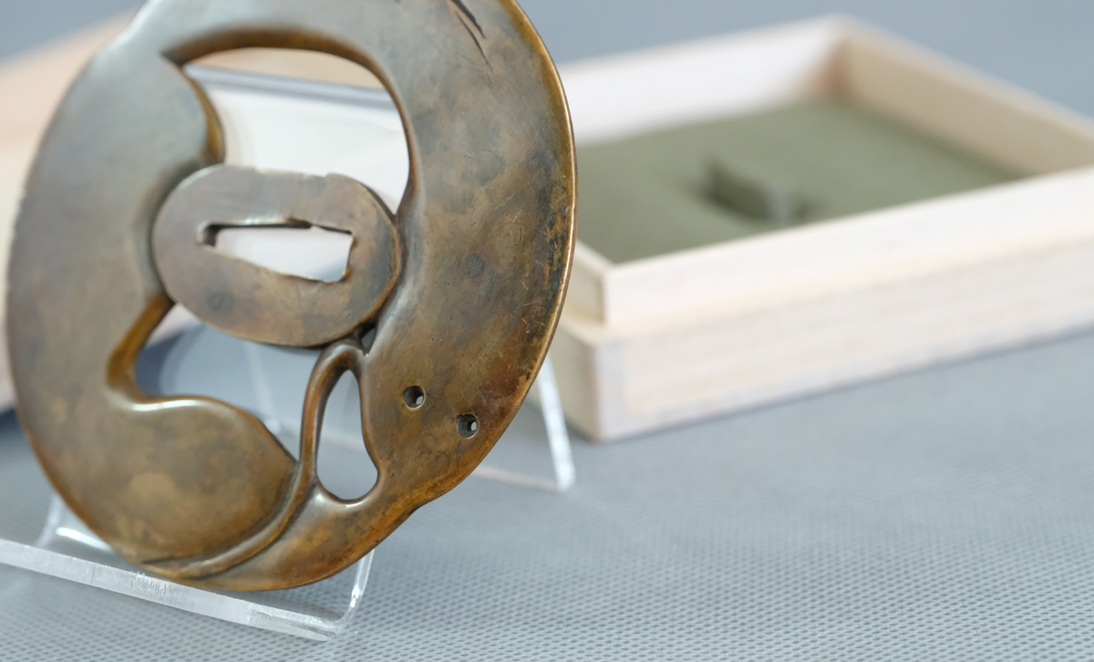 Very rare Tsuba Japanese Fish long sixe for sale japonesa en venta