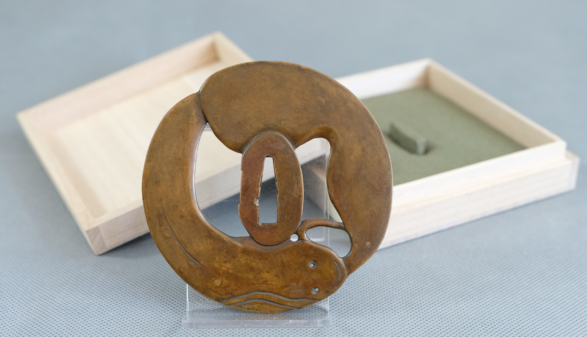 Very rare Tsuba Japanese Fish long sixe for sale japonesa en venta