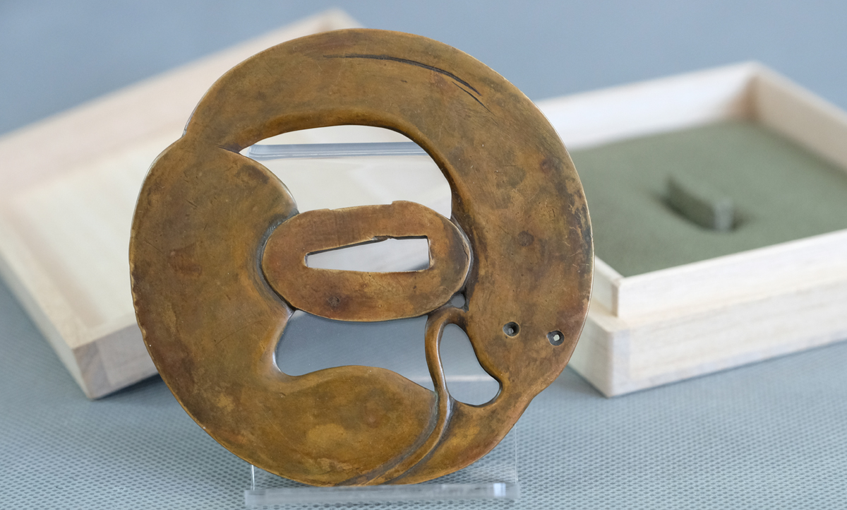 Very rare Tsuba Japanese Fish long sixe for sale japonesa en venta