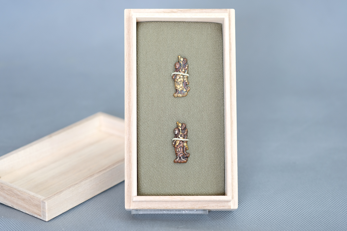 Japanese antique Menuki Menukis fine couple for sale Nihonto Katana ...