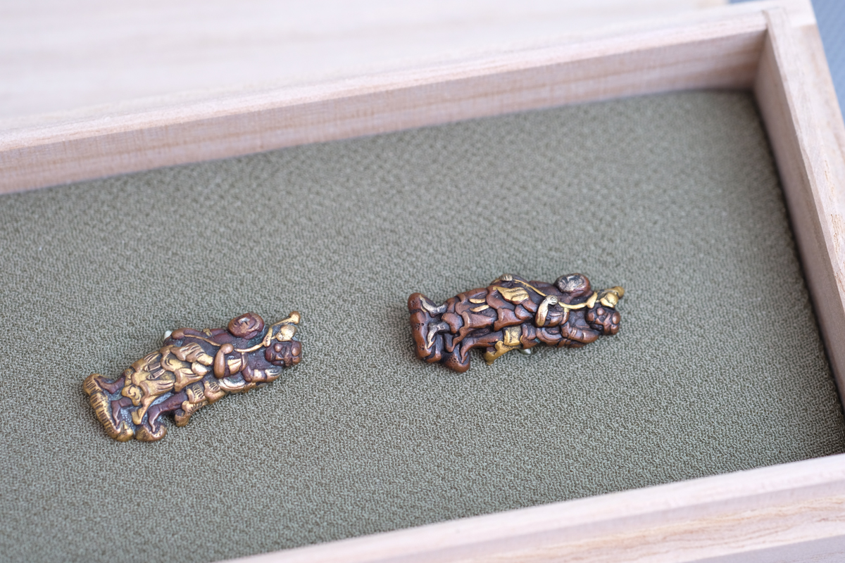 Japanese antique Menuki Menukis fine couple for sale Nihonto Katana ...