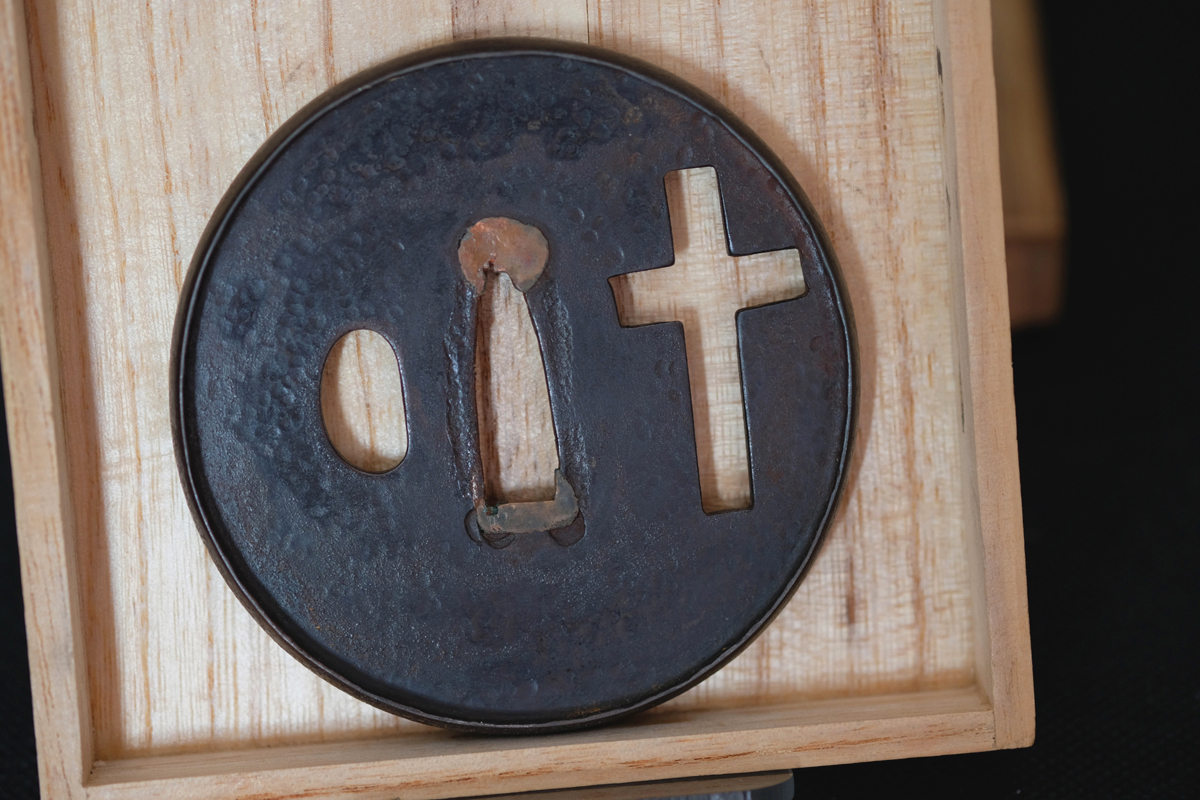 Antique Japanese Kirishitan Christian Katana Tsuba for sale japonesa ...