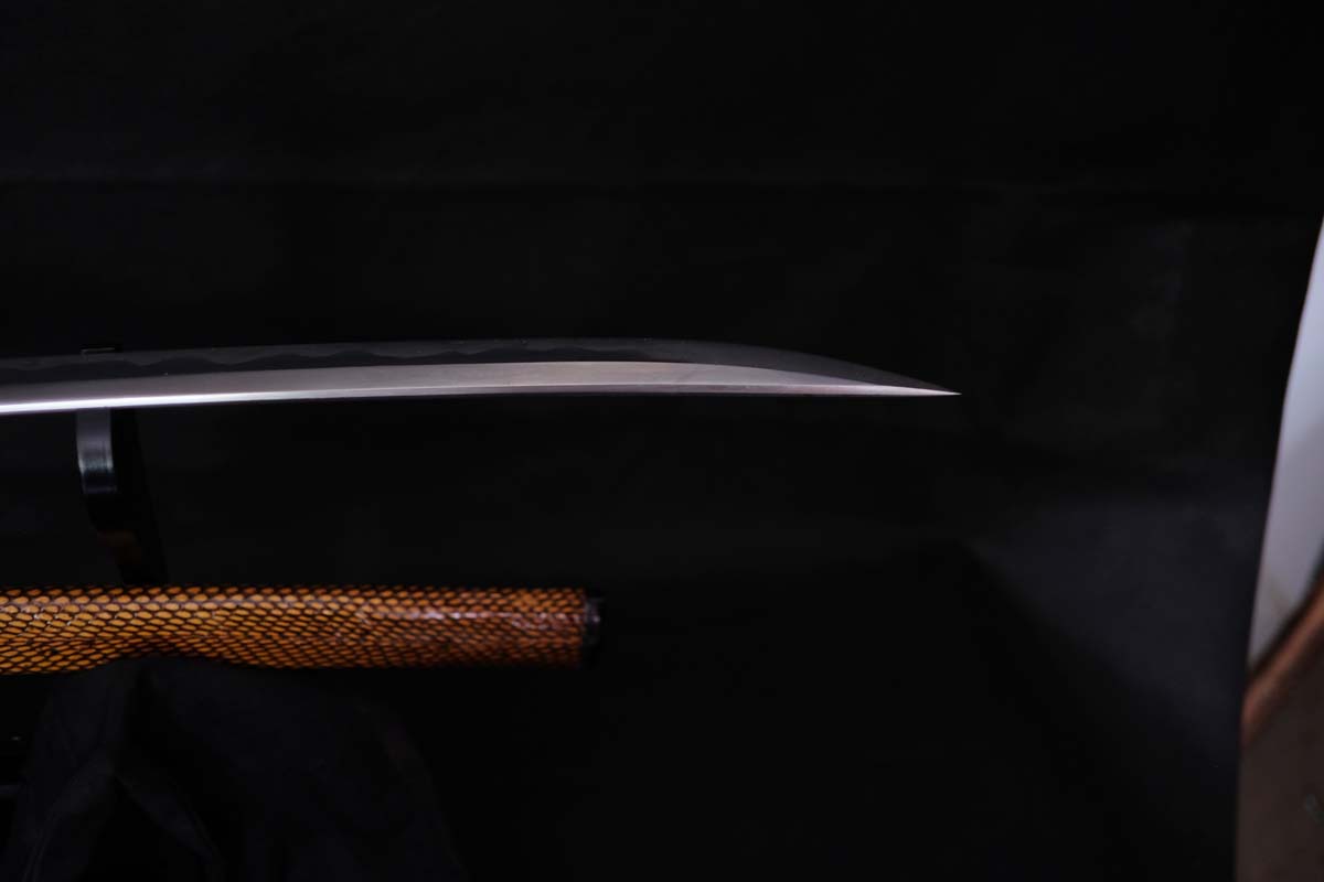 Antique Japanese Nagamaki high grade sanake Hokkaido snake skin Koshirae