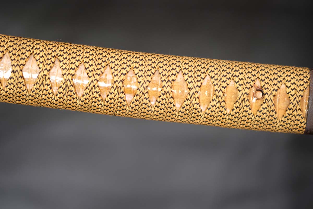 Antique Japanese Nagamaki high grade sanake Hokkaido snake skin Koshirae