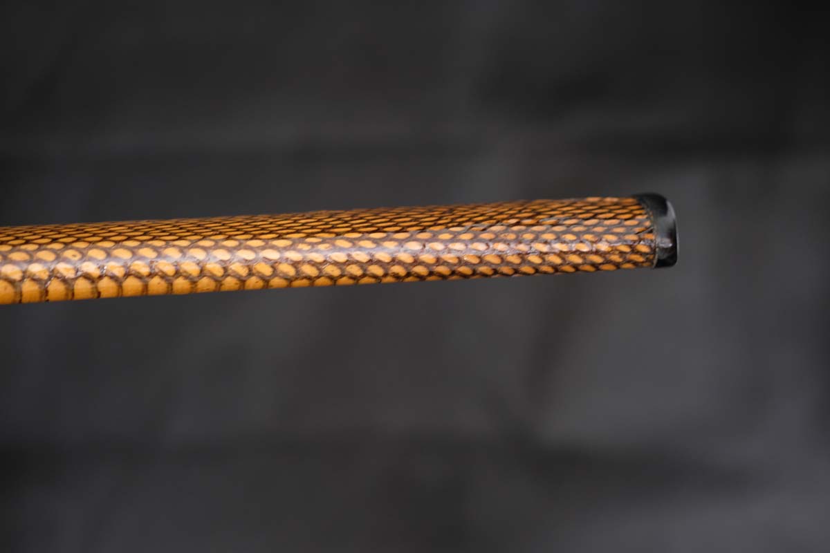 Antique Japanese Nagamaki high grade sanake Hokkaido snake skin Koshirae