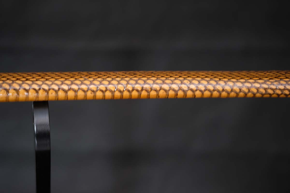 Antique Japanese Nagamaki high grade sanake Hokkaido snake skin Koshirae