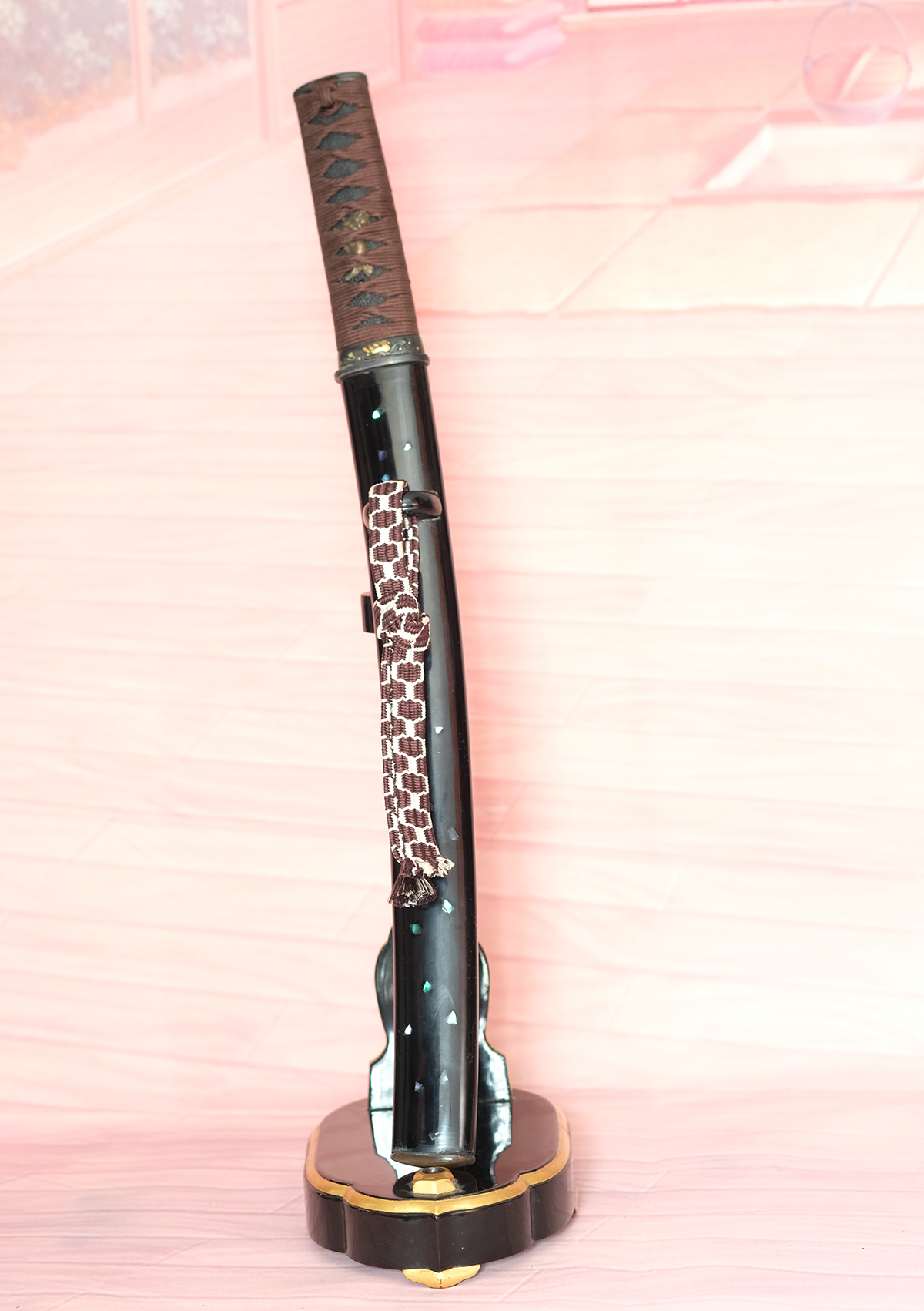 Antique Japanese Tanto great size O-Tanto Fudo Myo-o Horimono Kozuka ...